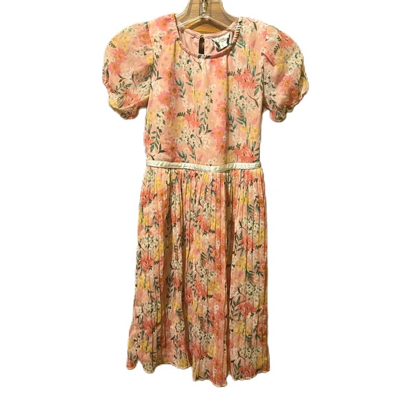 Rare Editions | Dresses | Rare Editions Girls Pink Floral Pleated Dress ...